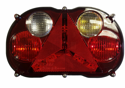 Rear lamp 240x145mm.(R) 6f.12V.Radex 8500 | Red | Synthetic | 240x145mm ...